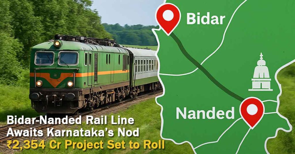 Bidar-Nanded Rail Line: ₹2,354 Cr Project Awaits Karnataka’s Green Light